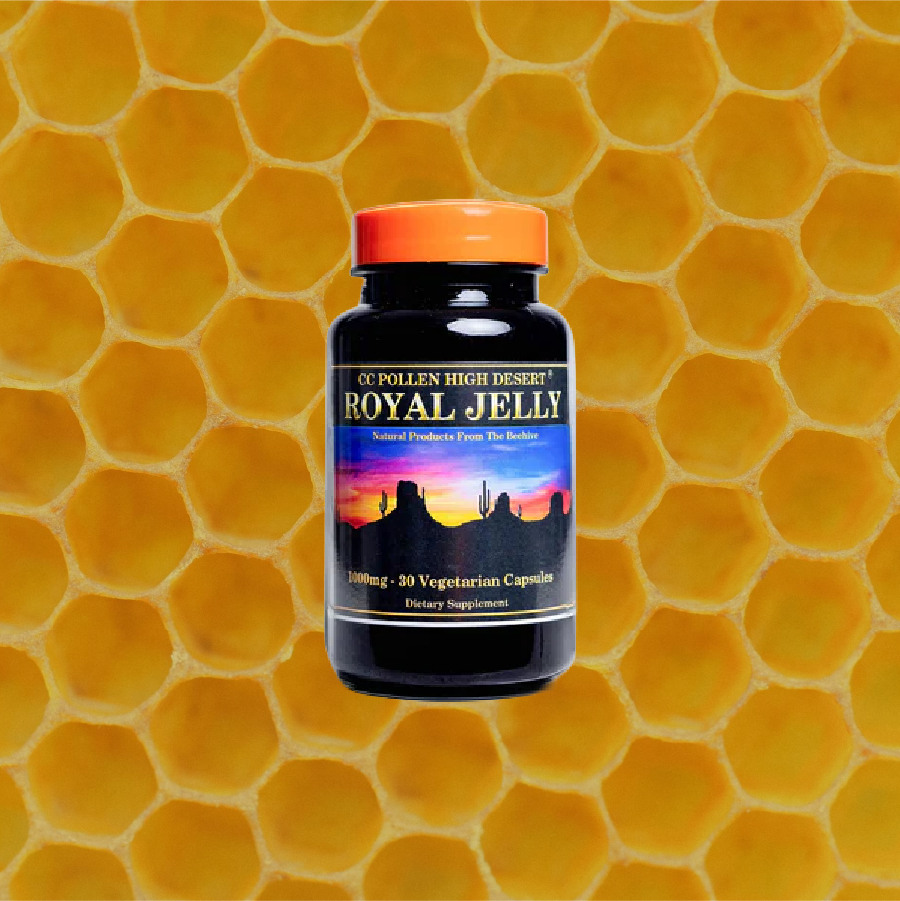 Royal Jelly 1g Capsules – Bee Pollen Blend | CC Pollen USA